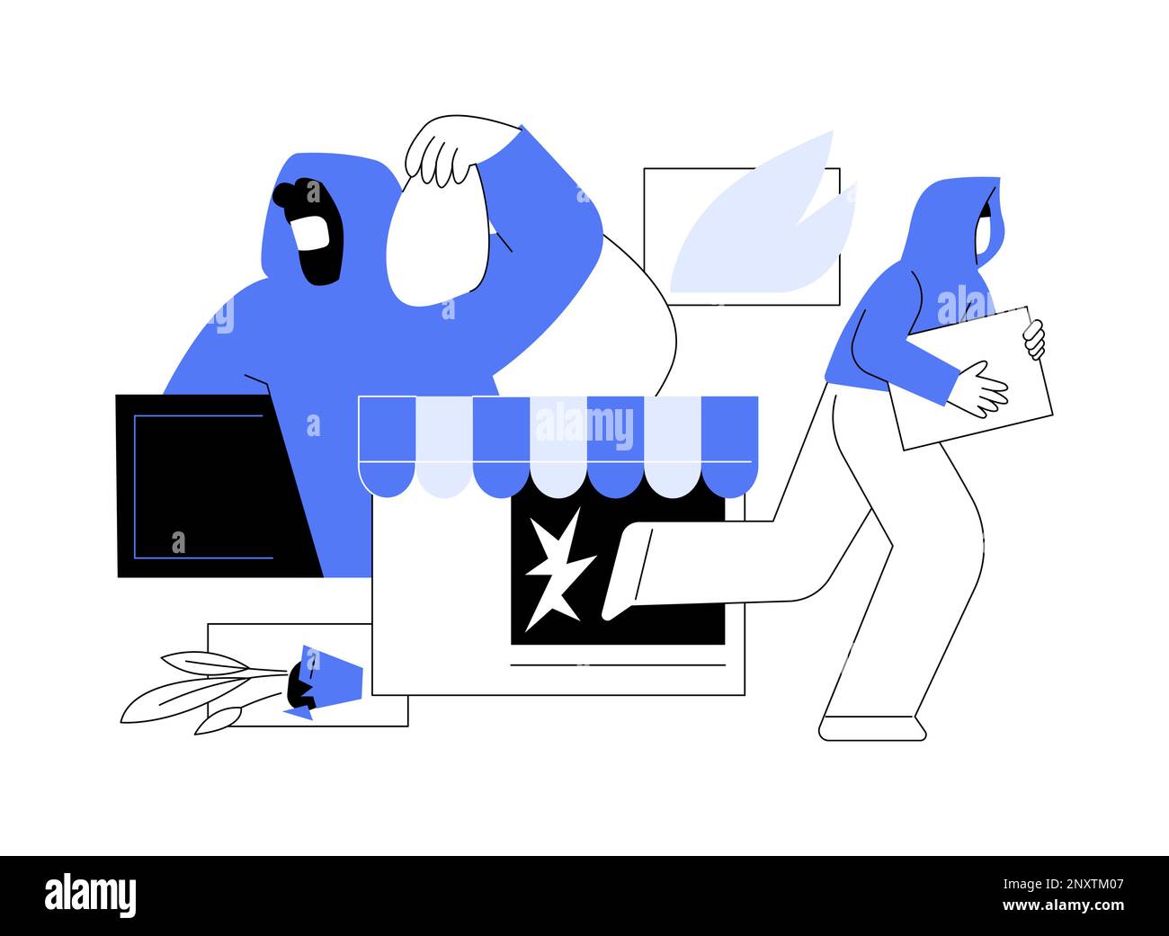 Looting abstract concept vector illustration Stock Vector Image & Art ...