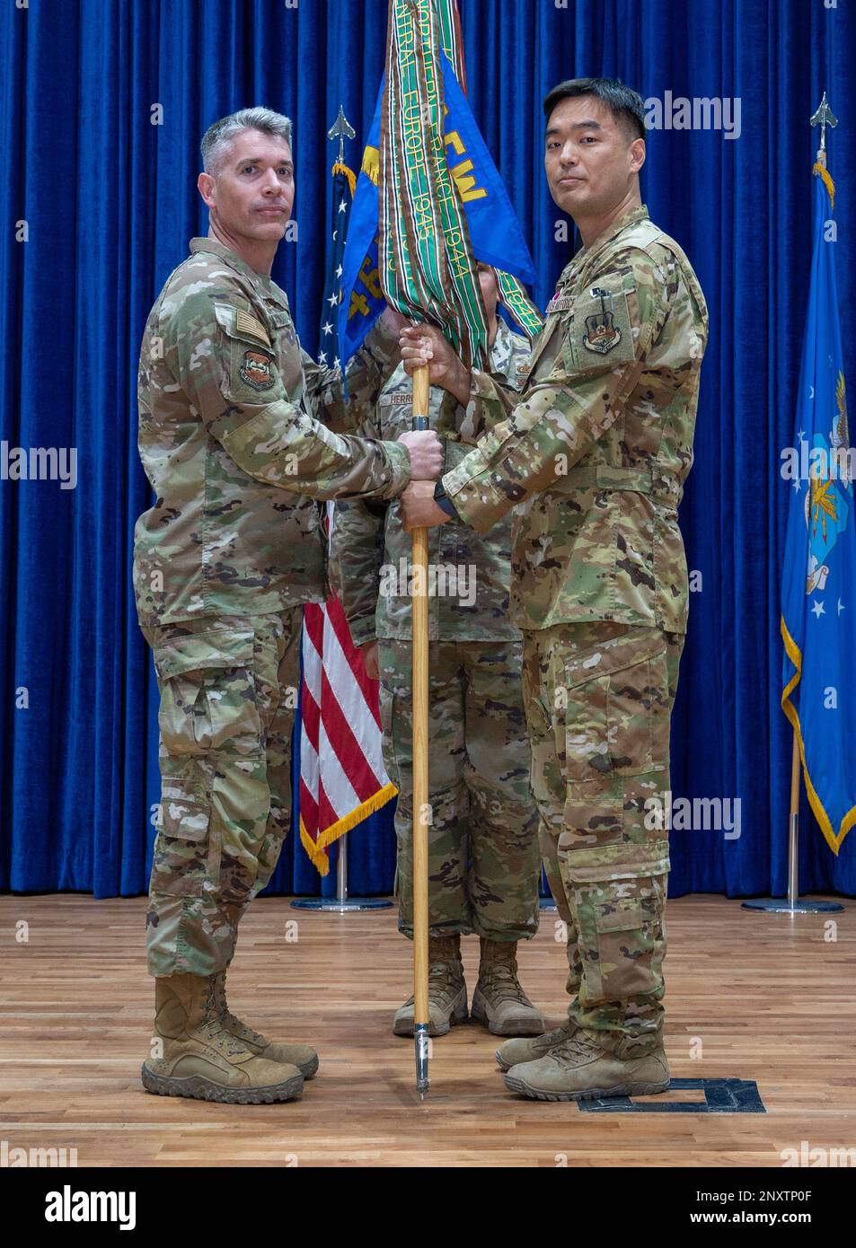 U.S. Air Force Col. George Buch, 386th Air Expeditionary Wing commander ...