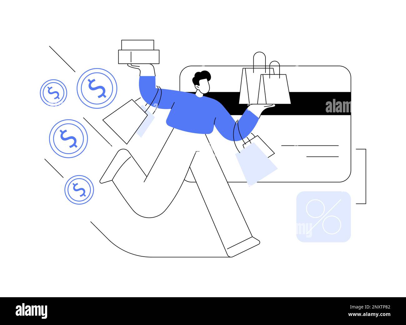 Overspending abstract concept vector illustration Stock Vector Image ...