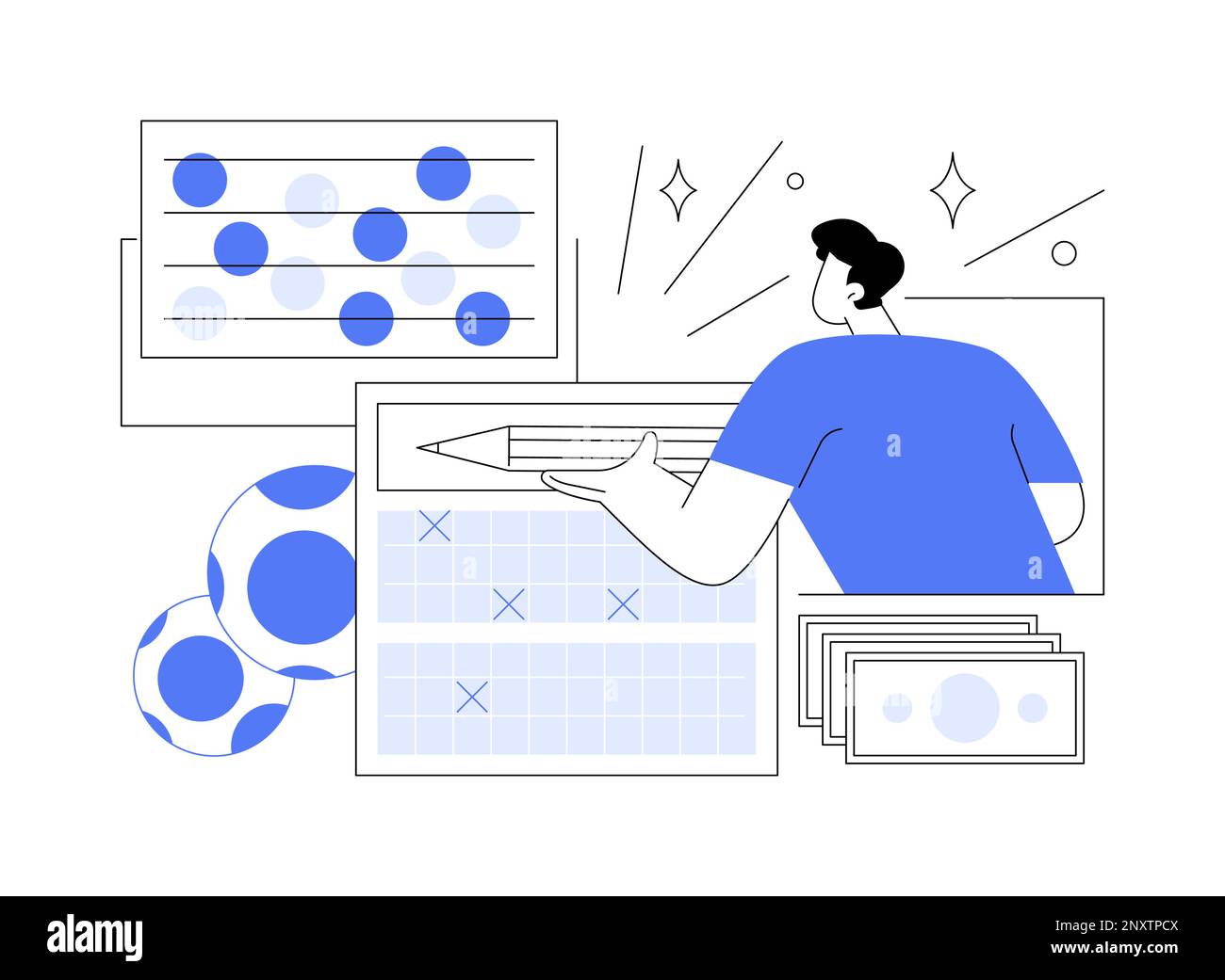 Lottery game abstract concept vector illustration Stock Vector Image ...