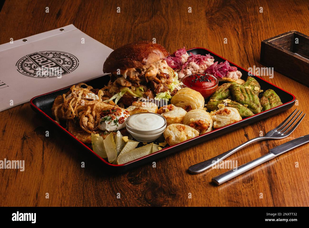 Food in restrain. Restaurant menu Stock Photo - Alamy