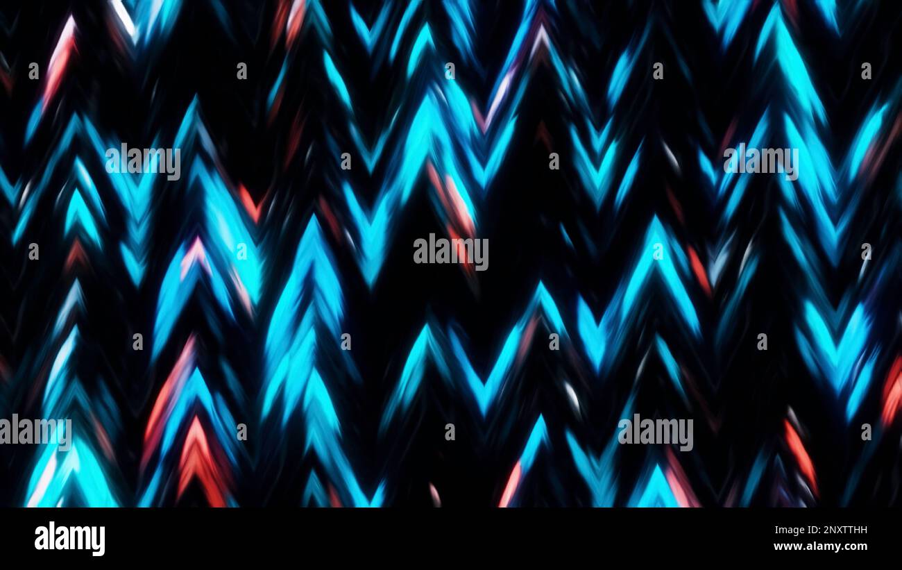 Blurring blue triangles. Motion. Black background with cut out triangles of color that blur in ...