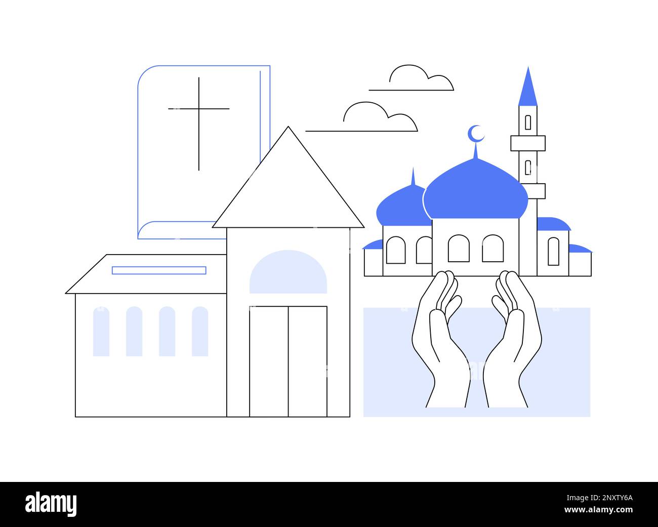 Religious institution abstract concept vector illustration Stock Vector ...