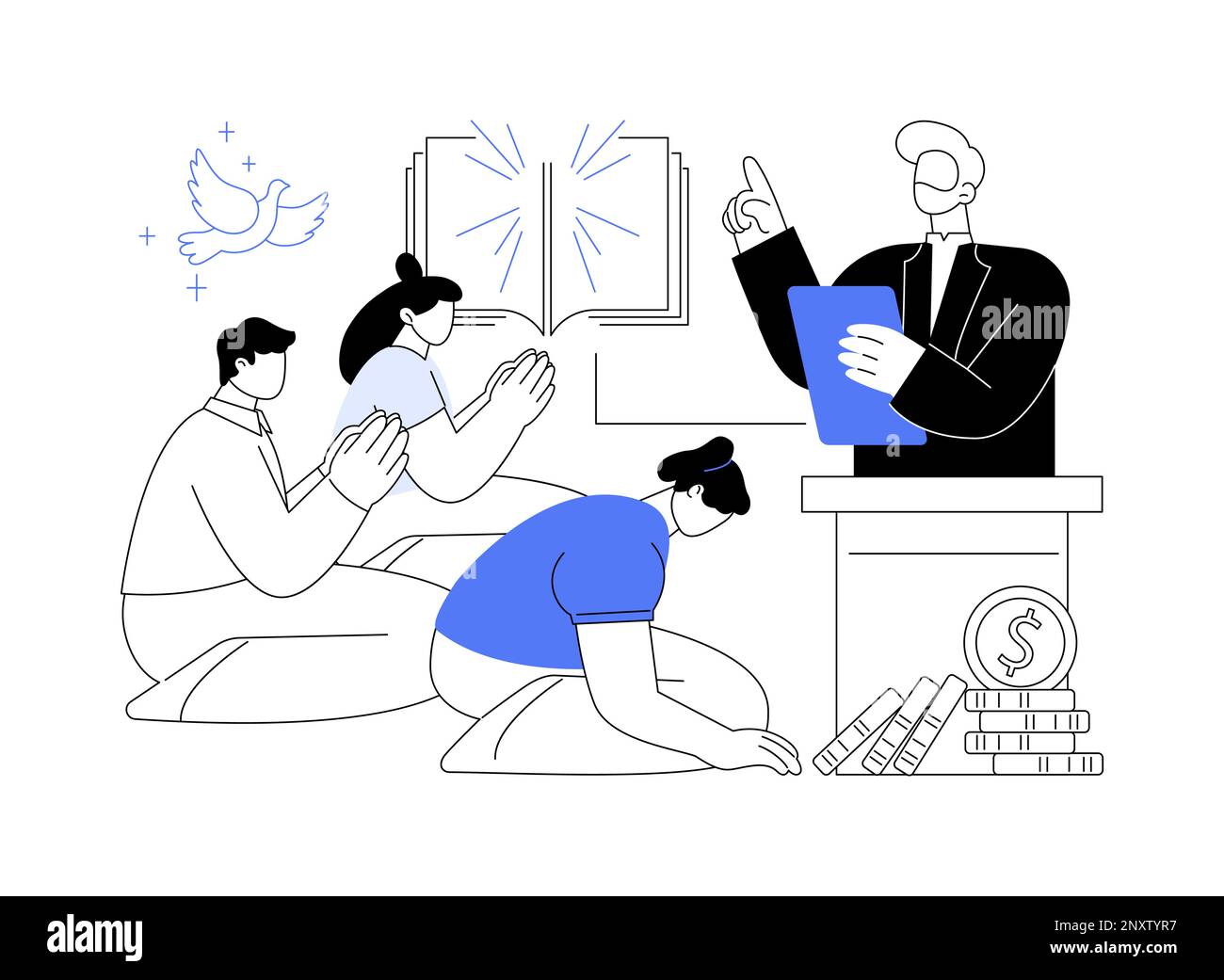 Religious sect abstract concept vector illustration Stock Vector Image ...