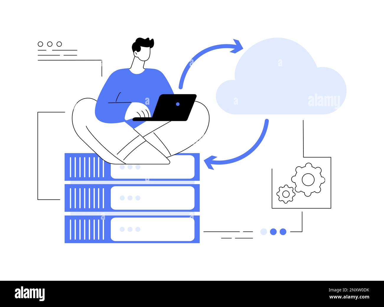 Backup server abstract concept vector illustration Stock Vector Image & Art - Alamy