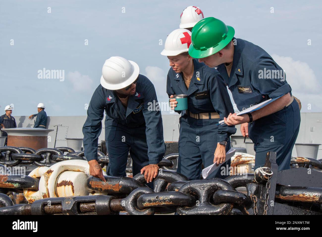 SINGAPORE (Feb. 23, 2023) – Boatswain’s Mate 1st Class Raphei Daniels ...