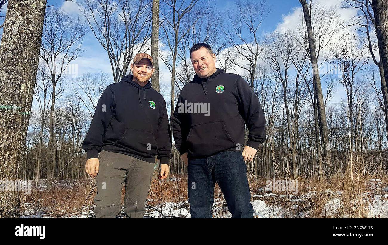Eau Claire County forester Jake Tumm, left and Jody Gindt, the county’s ...