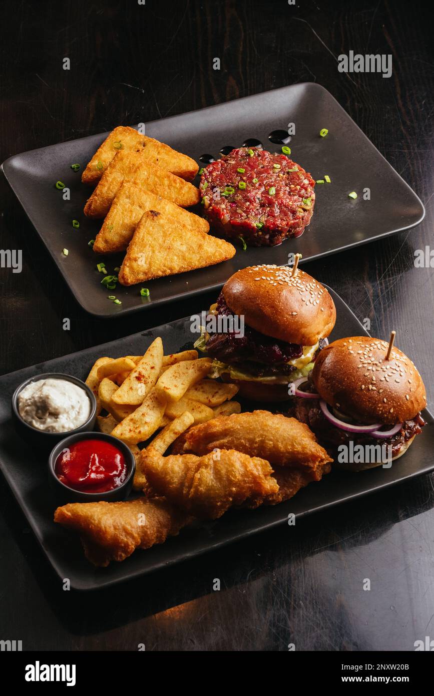 Food in restrain. Restaurant menu Stock Photo - Alamy
