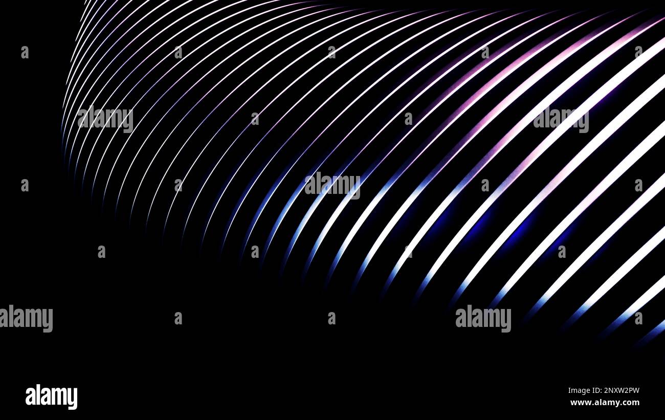 Abstract bending metal spring. Design. Wide rings creating effect of ...