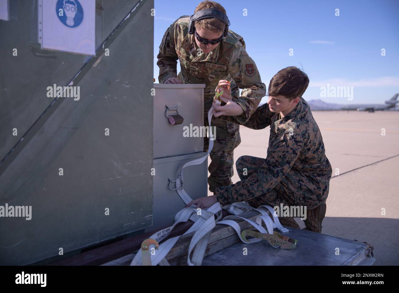 U.S. Marine Corps Cpl. Nathaniel Anthony, an aircraft ordinance ...