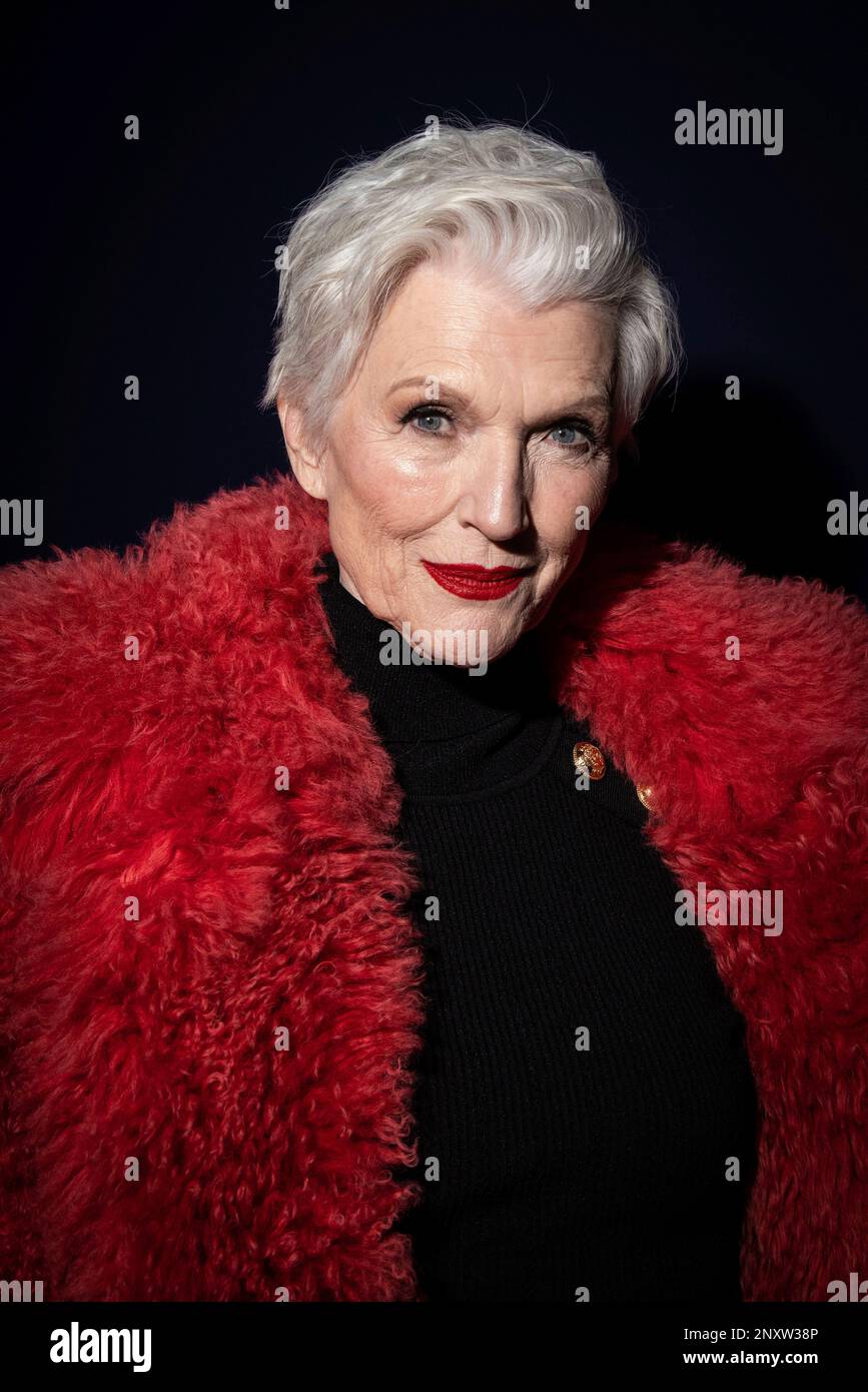 Maye Musk attends the Balmain Fall/Winter 2023-2024 ready-to-wear ...