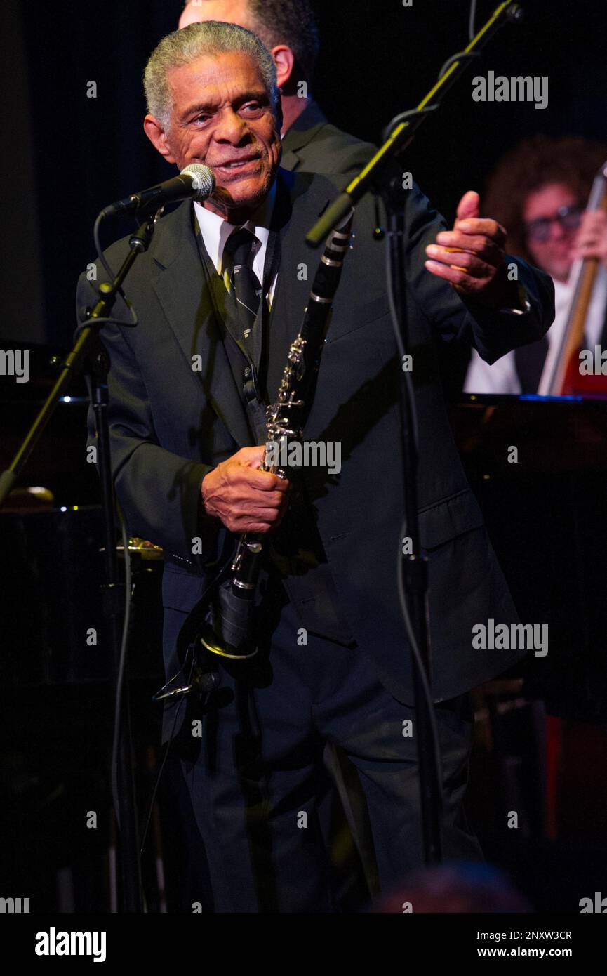 Charlie Gabriel of The Preservation Hall Jazz Band performs with Allen ...