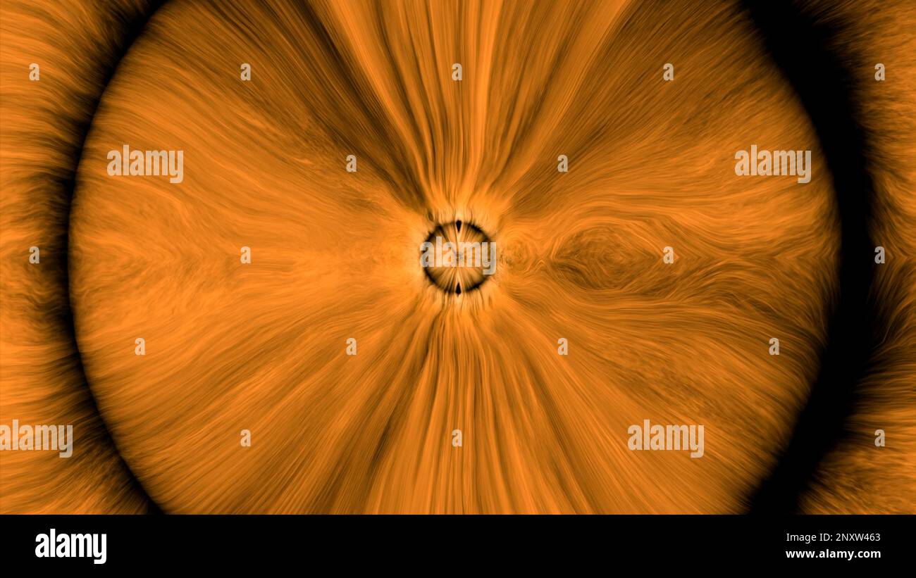 Abstract evil eye of a monster creature. Design. Round shaped bright ...