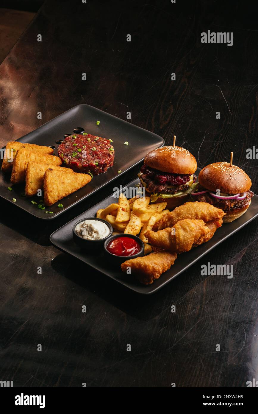Food in restrain. Restaurant menu Stock Photo - Alamy
