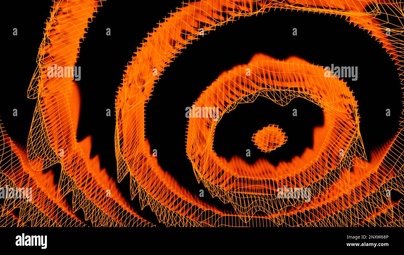 Abstract water surface with falling rain drops. Design. Colorful rings ...