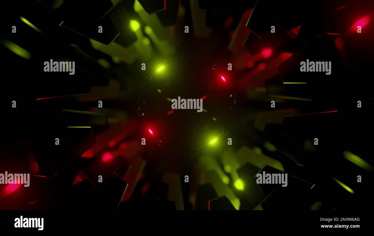 Science fiction background with spinning parts of a mechanism. Design ...