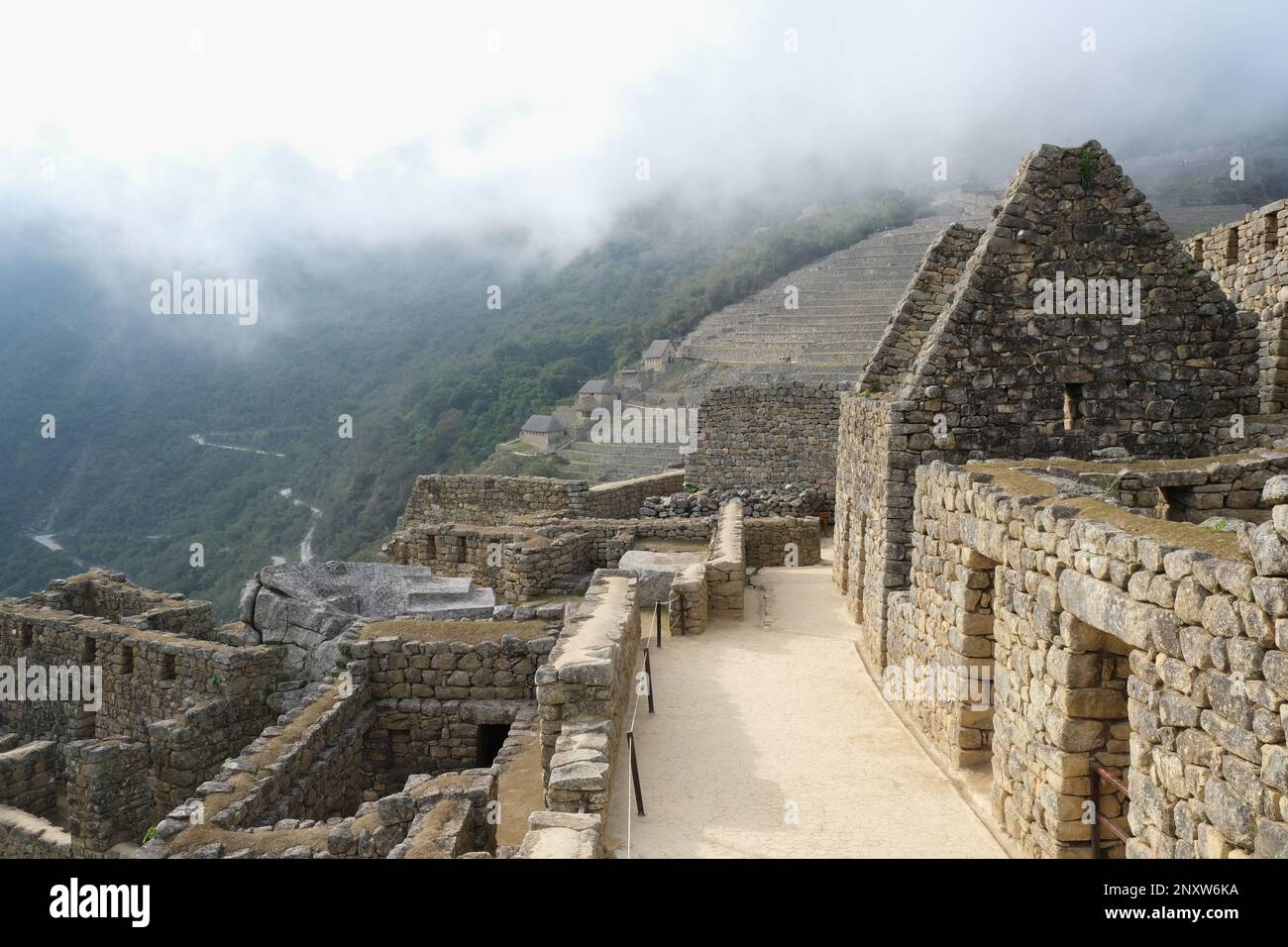Close up details inside of the Lost Incan City of Machu Picchu Cusco ...