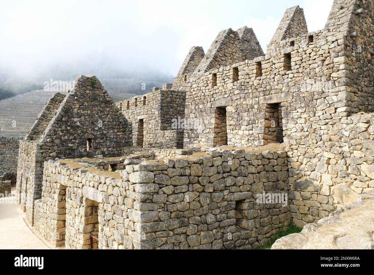 Close up details inside of the Lost Incan City of Machu Picchu Cusco ...