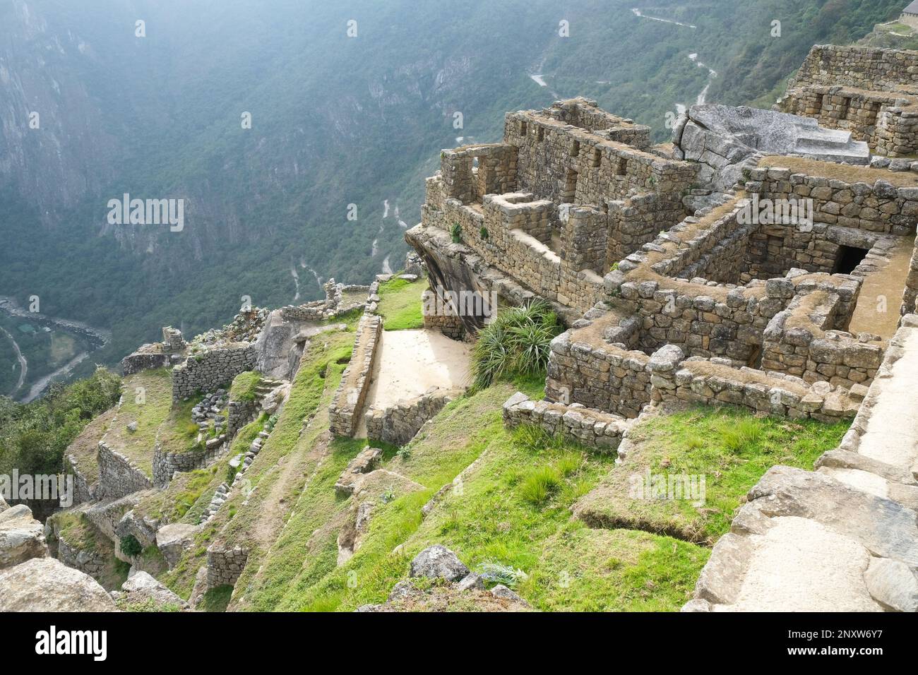 Close up details inside of the Lost Incan City of Machu Picchu Cusco ...