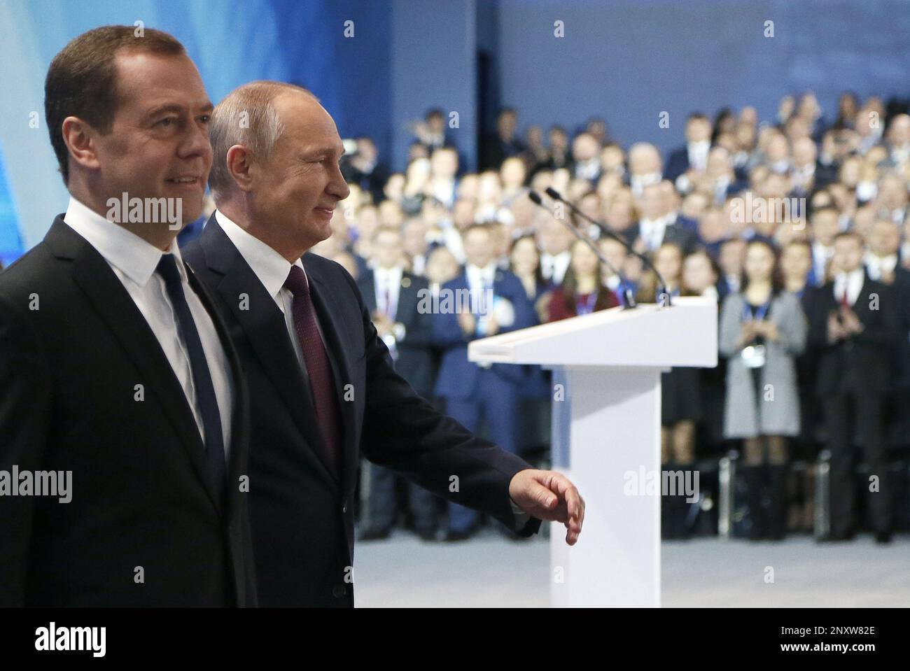 Russian President Vladimir Putin, second left, and Prime Minister ...