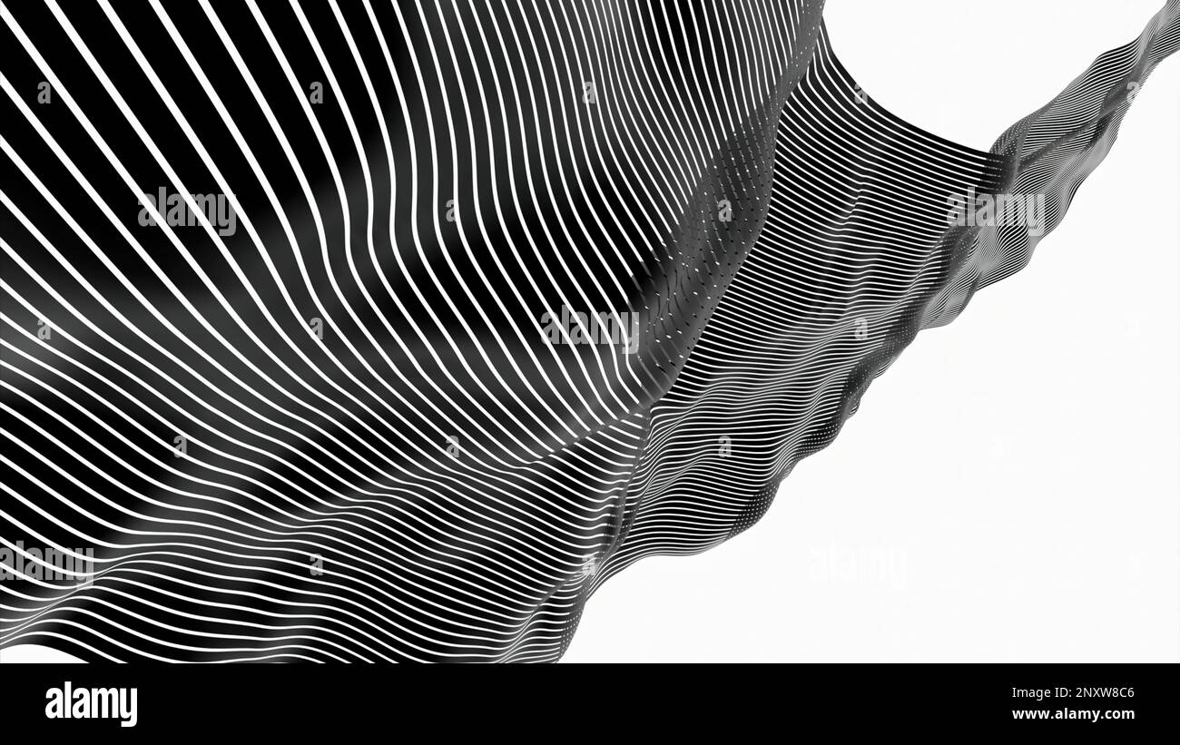 Wavy unknown material moving and rippling on a white background. Design ...