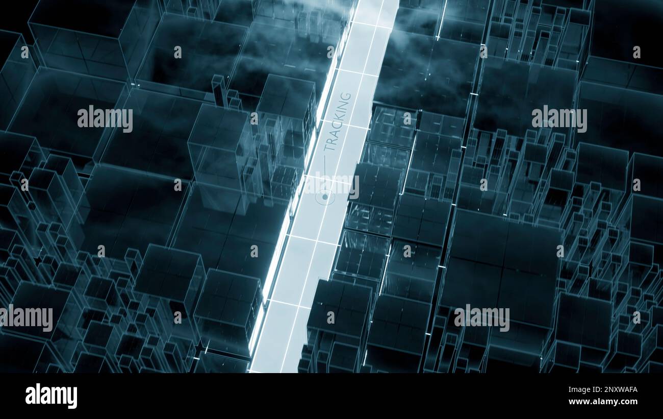 Futuristic digital city map layout with satellite GPS coordinate ...