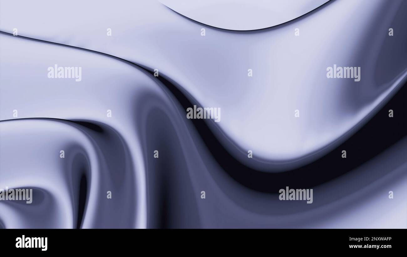 Digital sea of silver satin metal moving in gentle waves. Design. Metal ...