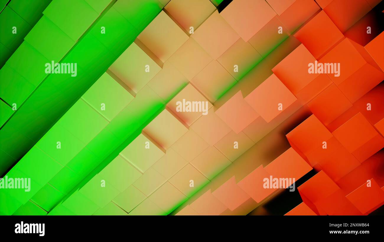 Abstract retro pattern with waving lines of 3D cubes background. Design ...