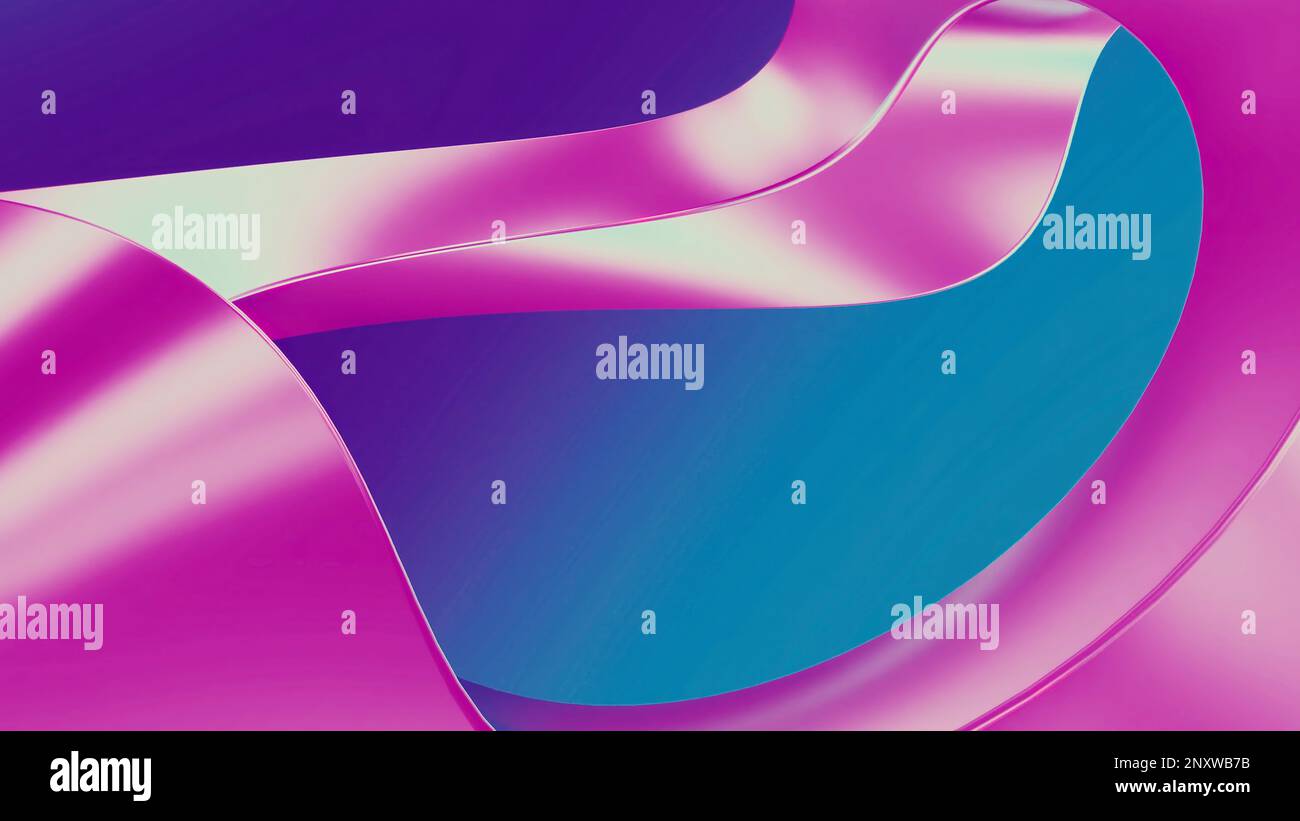 Abstract flexible purple bending shape. Design. Smooth slowly moving ...