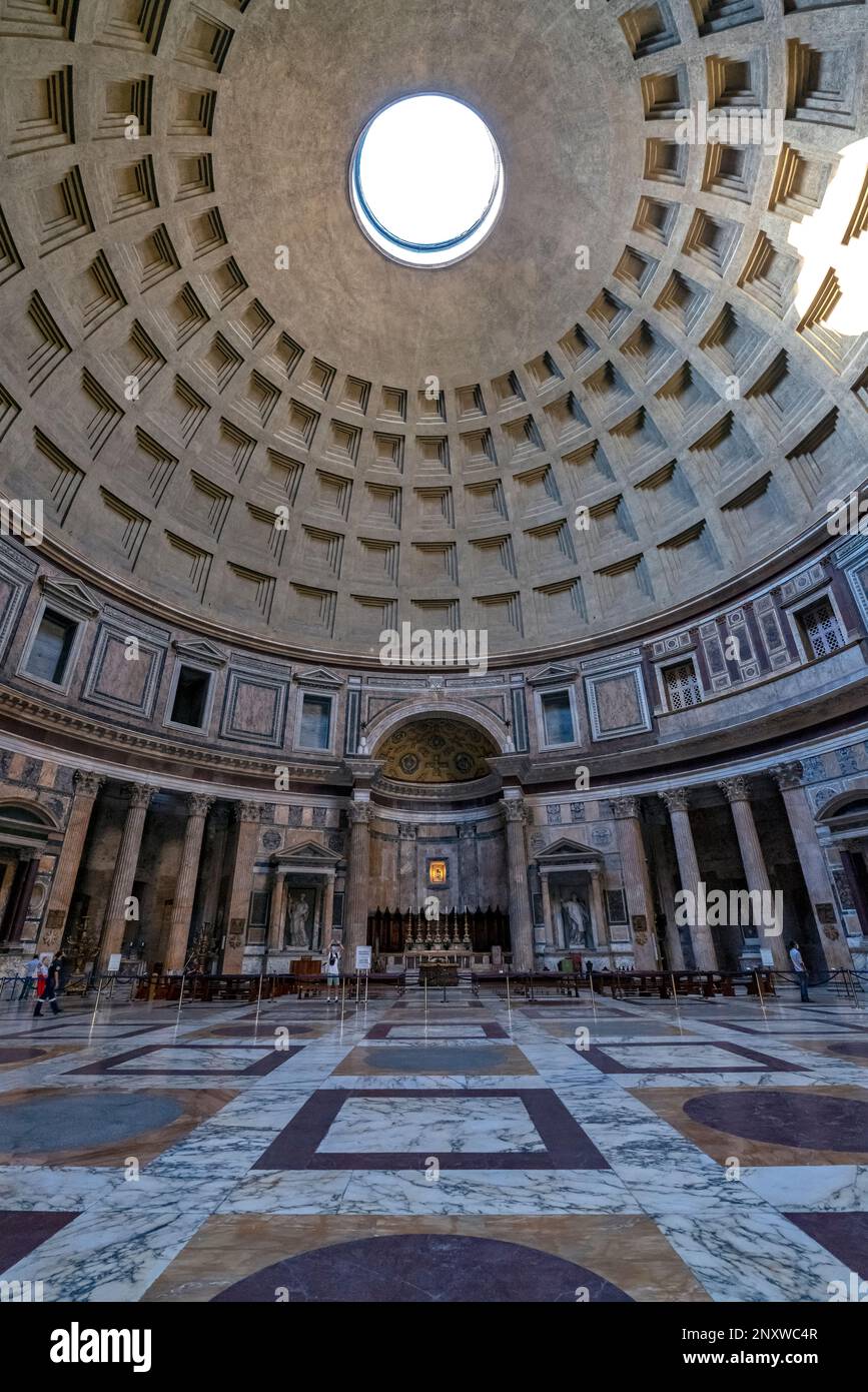 The Pantheon Interior Dome, Rome, Italy Stock Photo - Alamy