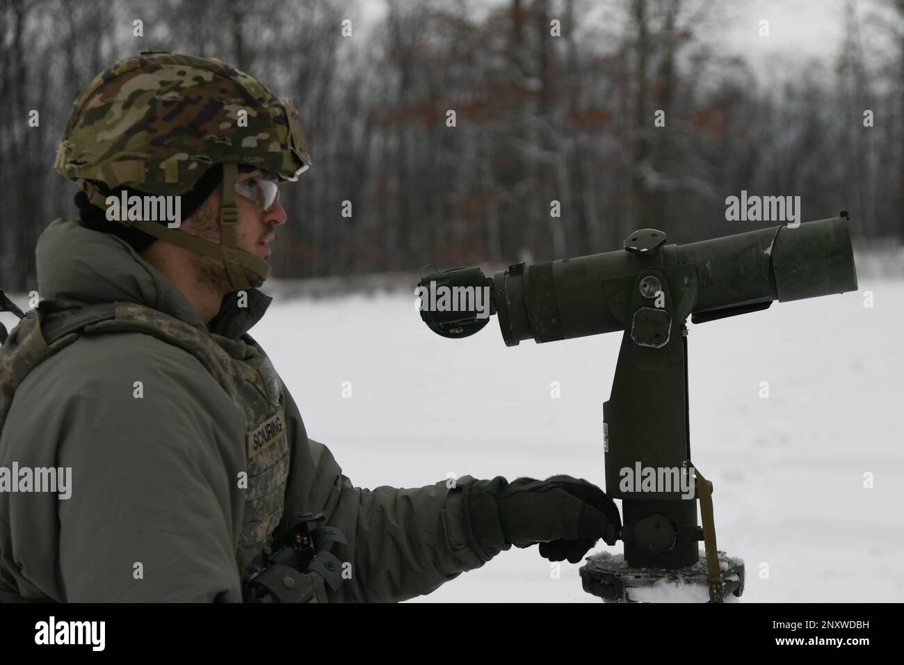 A Soldier from the 1-120th Field Artillery Regiment, Wisconsin Army ...