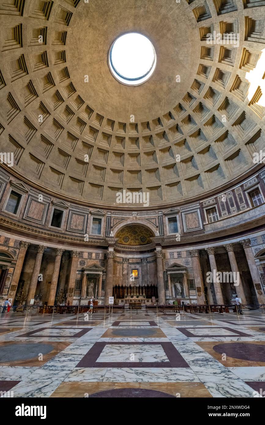 The Pantheon Interior Dome, Rome, Italy Stock Photo - Alamy