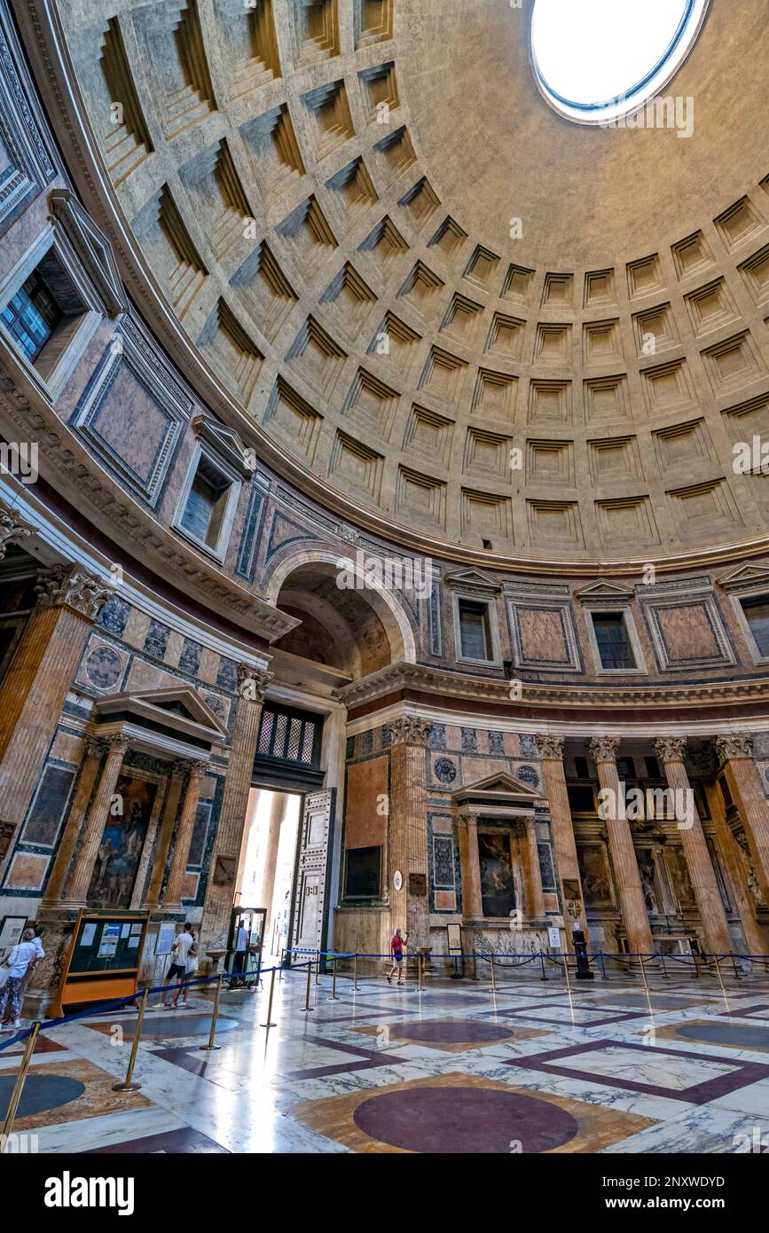 The Pantheon Interior Dome, Rome, Italy Stock Photo - Alamy