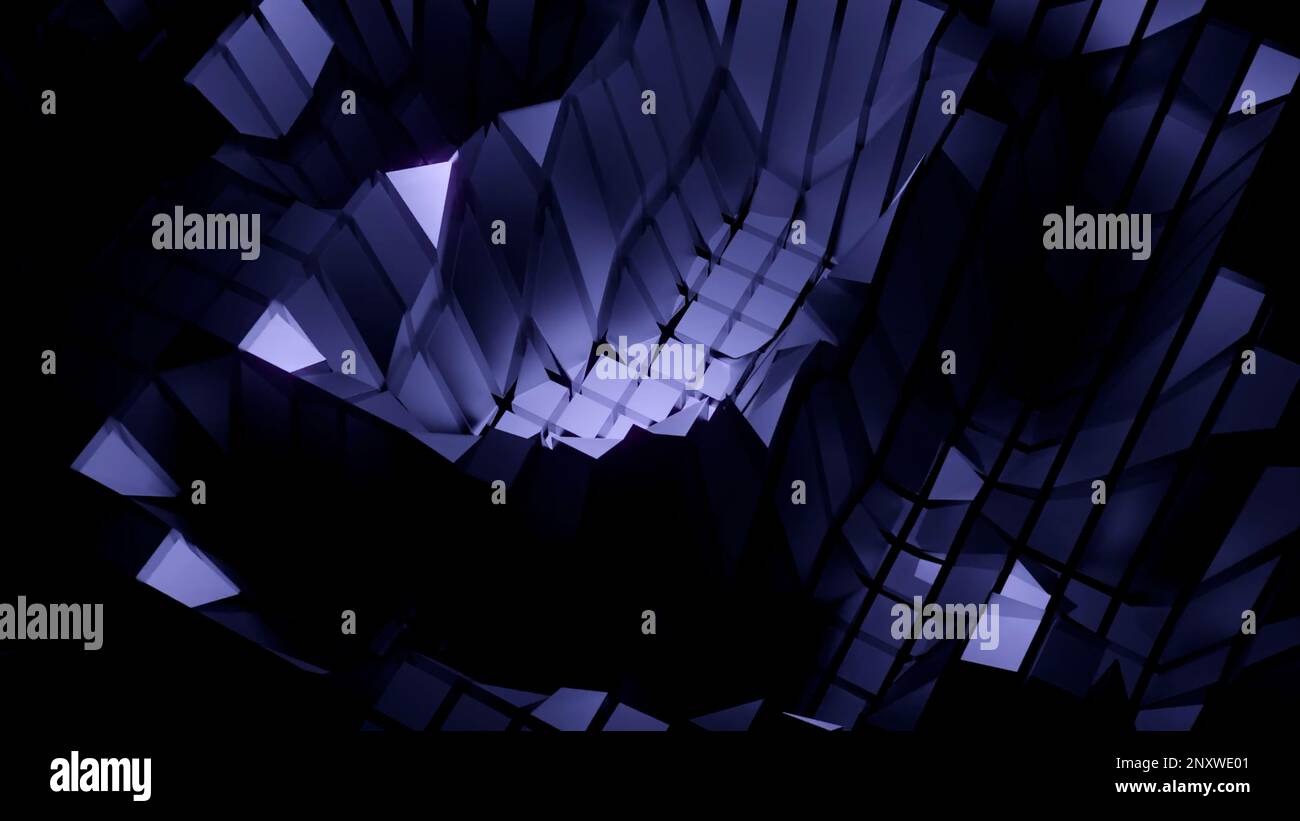 Abstract pieces of glass creating unusual shapes in wavy motion. Design ...