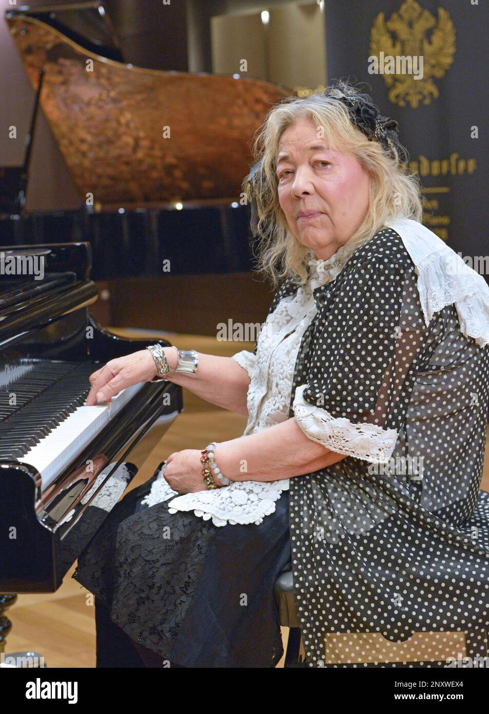 Ingrid Fujiko Hemming, a Swedish classical music pianist speaks during ...