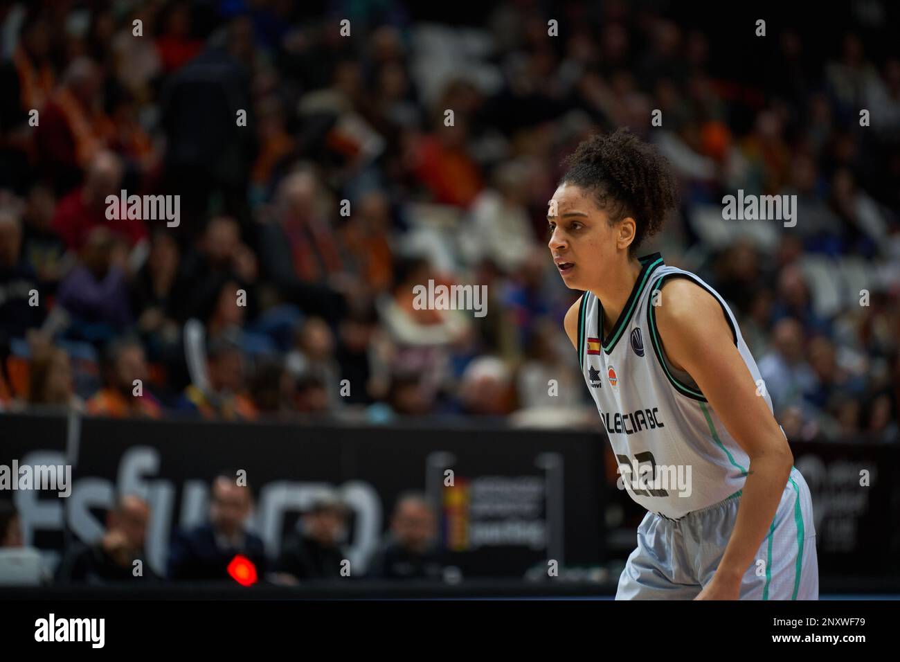 Cierra Burdick of Valencia Basket in action during the J14 Euroleague ...