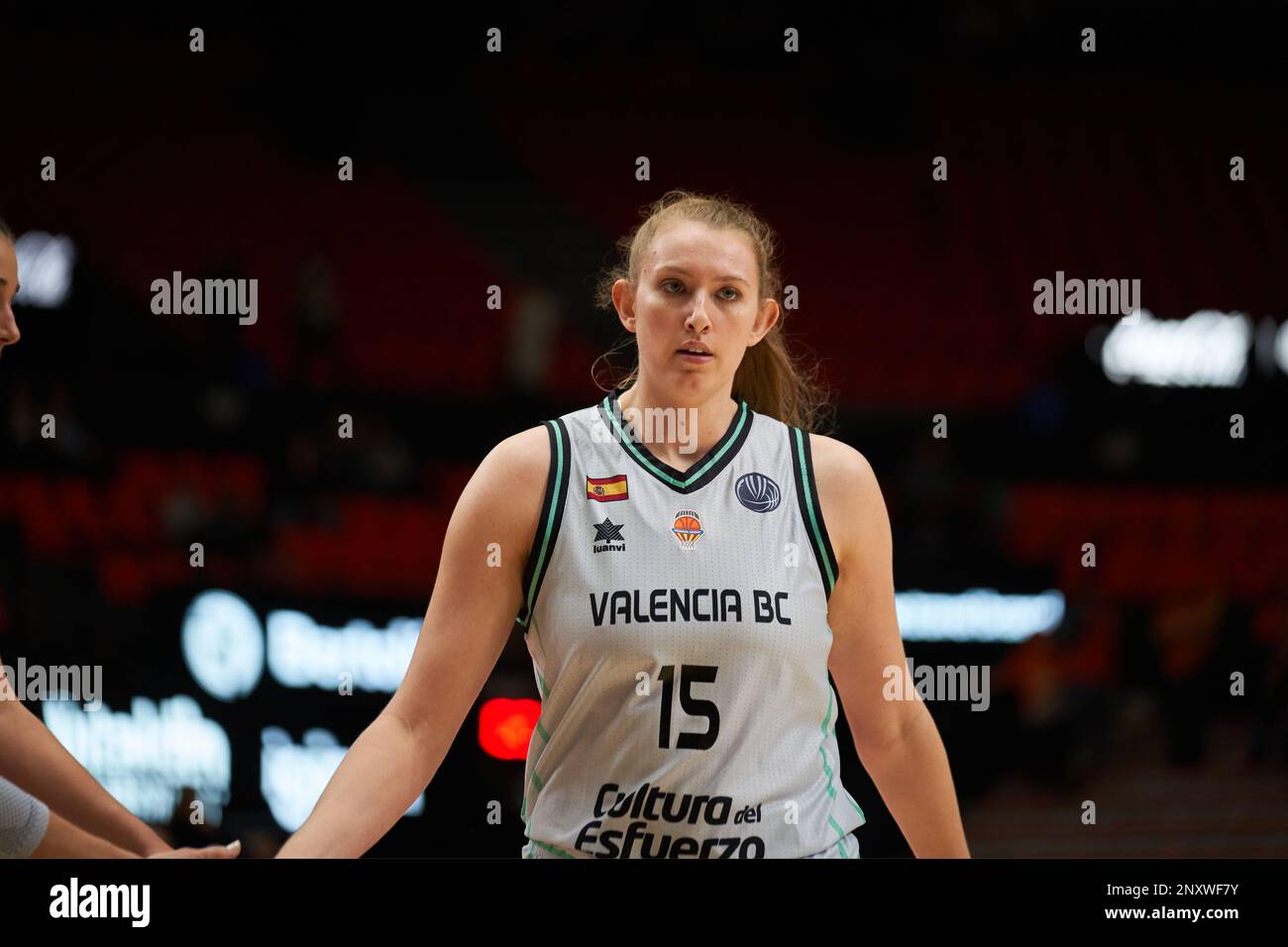 Lauren Cox of Valencia Basket in action during the J14 Euroleague Women ...