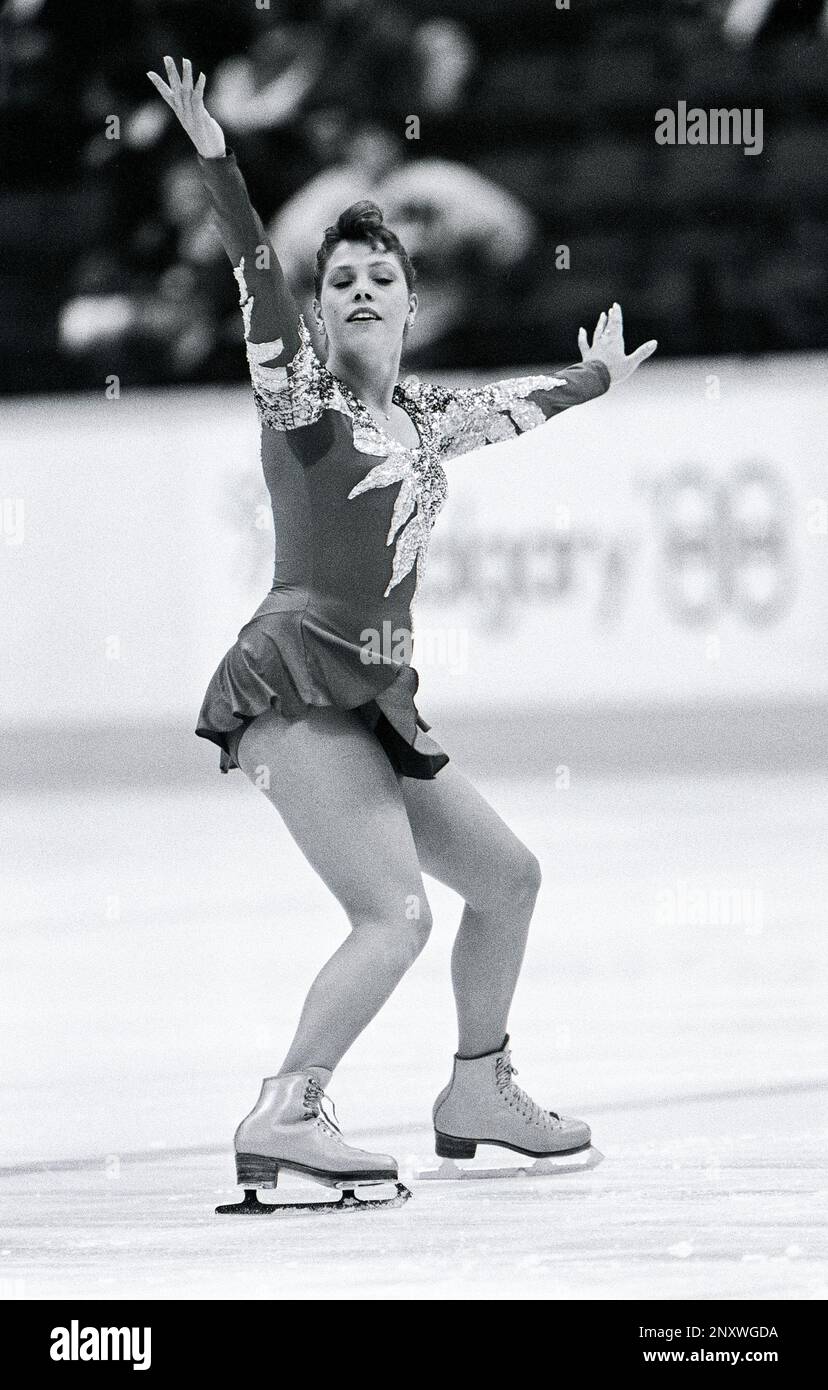 Diana Encinas Evans of Mexico competes in the short program competition ...