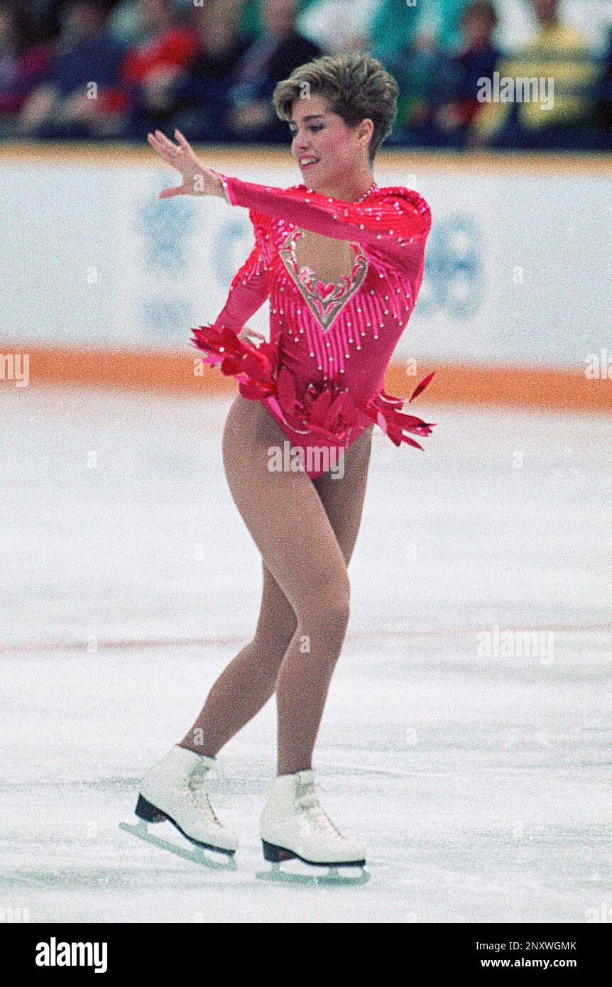 American Jill Trenary competes in the short program competition at the ...