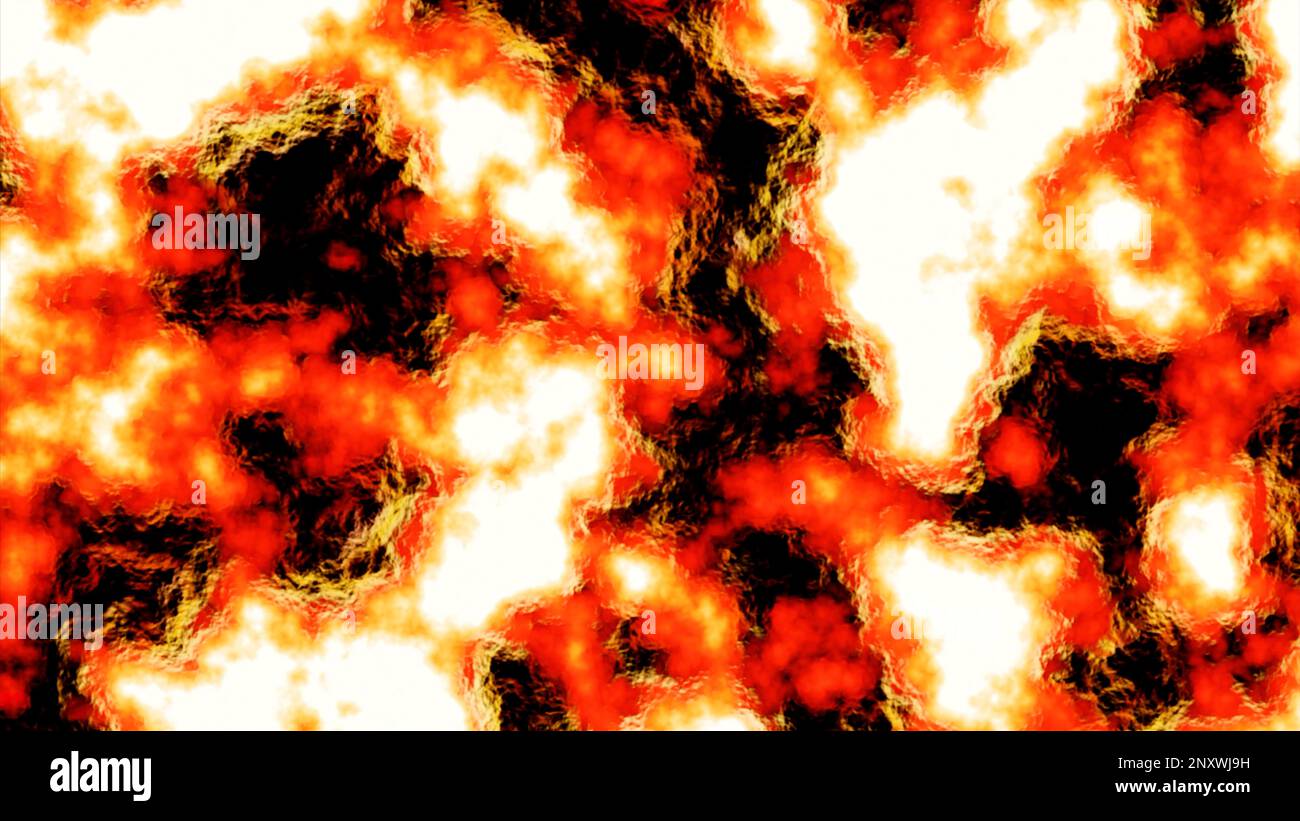 Fire explosion on a black background. Design. Concept of hell fire ...