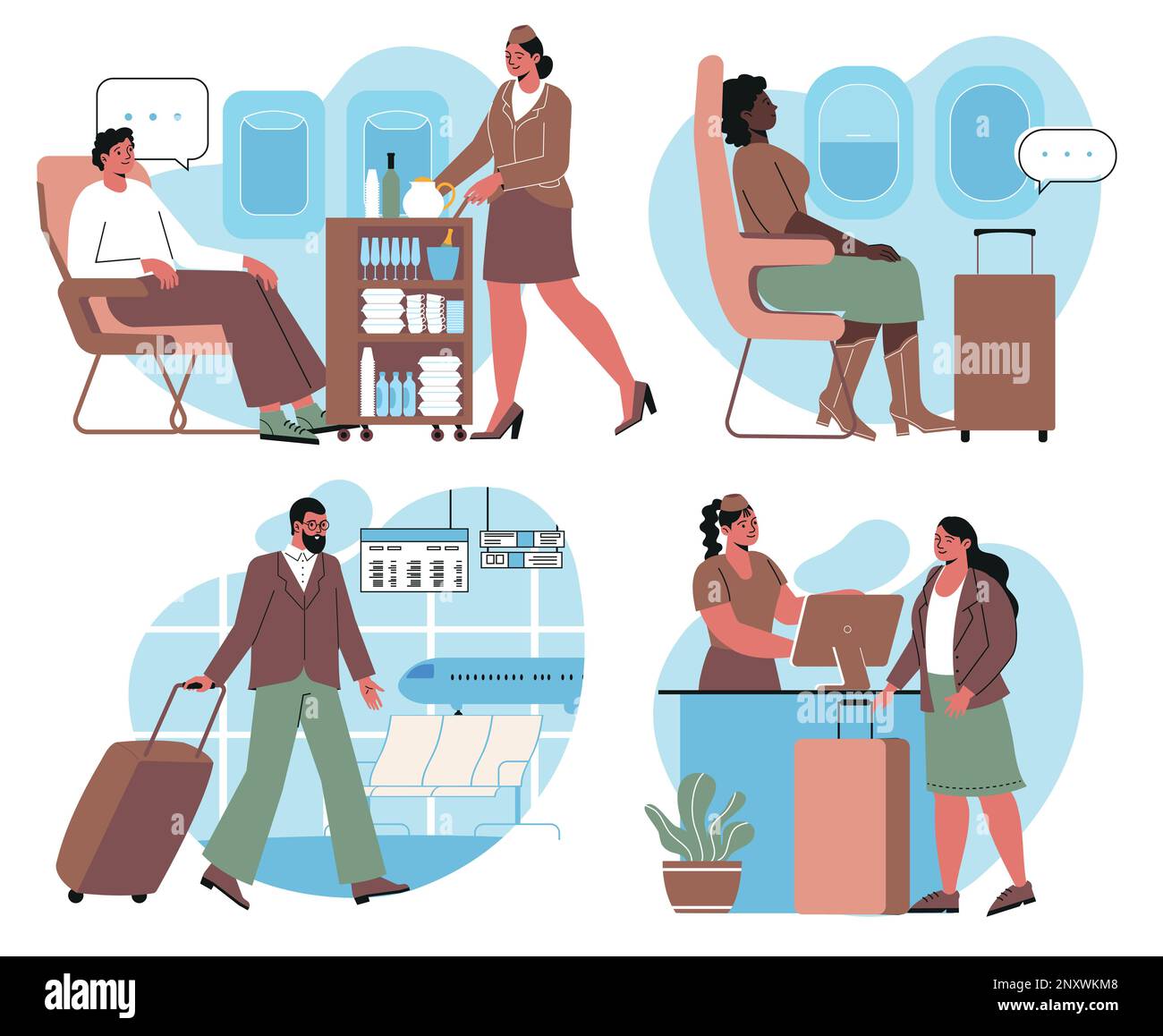 Passengers check in Cut Out Stock Images & Pictures - Alamy