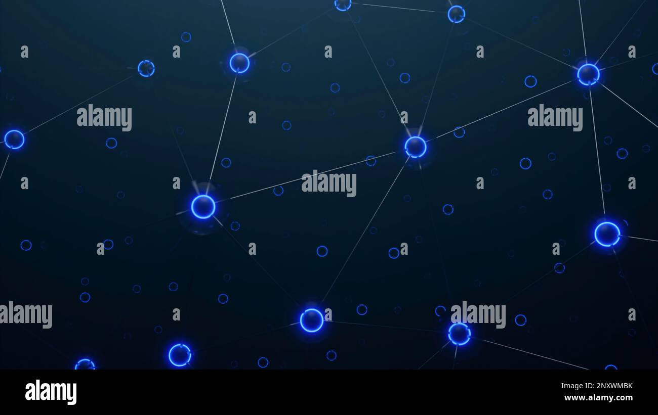 Animation of network of connections with digital icons. Design. Global ...