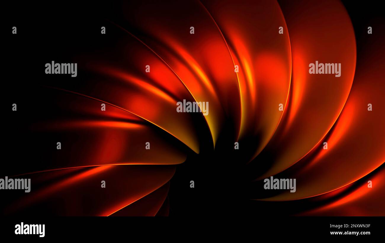 Slowly rotating calm round shape with blades of red color. Design ...