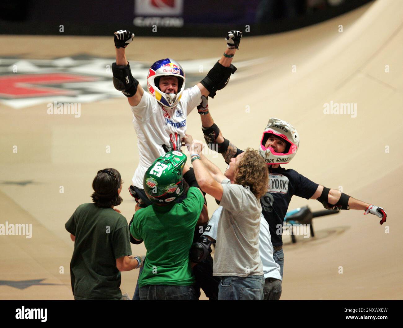Kevin Robinson in action during the BMX Vert Trick contest at X Games ...