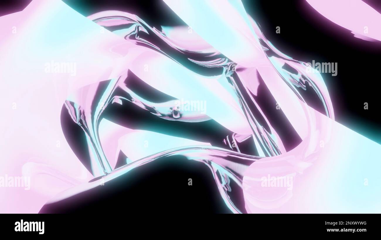 Abstract fluorescent bright texture with bending shapes. Design ...