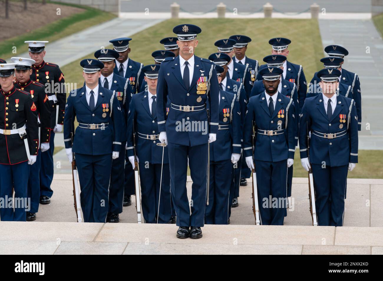 U.S. Space Force Lt. Col. Nathan Zahn, commander of The U.S. Air Force ...