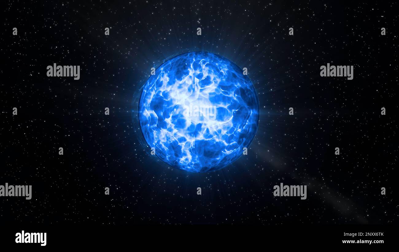 Black background with blue magic ball. Motion. Dark background with ...