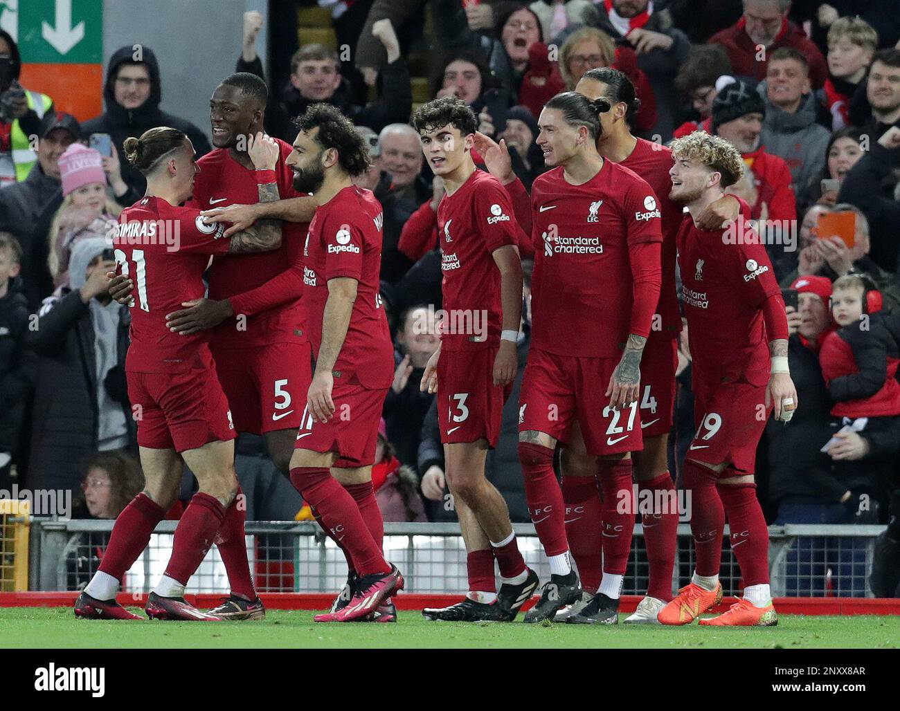 Virgil van dijk anfield goal hi-res stock photography and images - Alamy