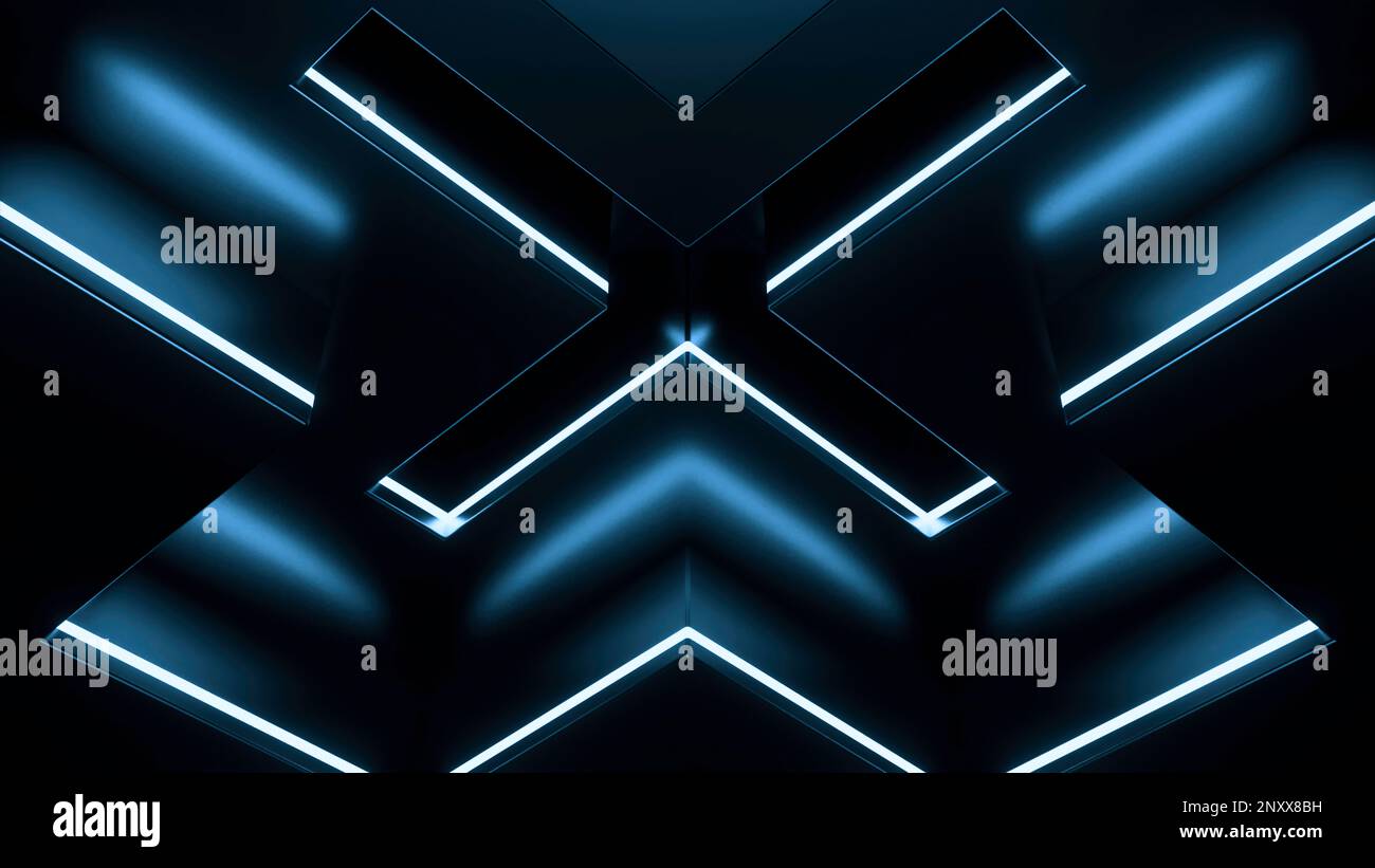 Abstract technology background with bright neon lights. Design. Bright ...