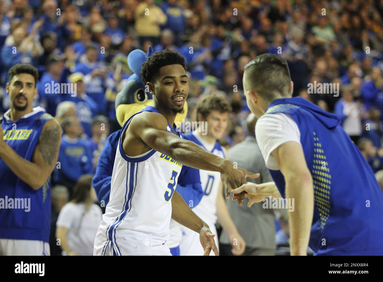 December 9, 2017: Delaware Blue Hens guard Anthony Mosley (3) is ...